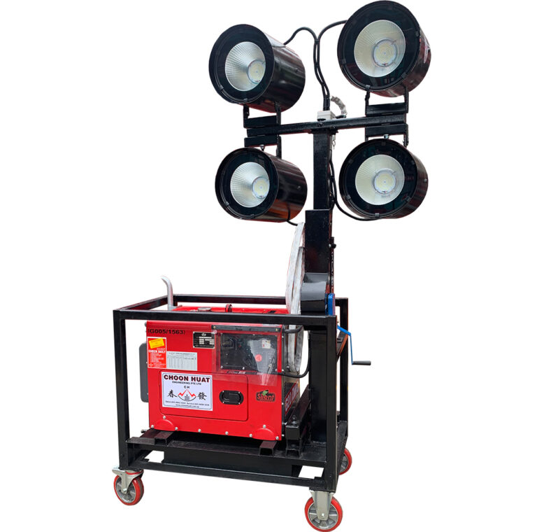 CH-Gen Tower Light-4 x 1000W-LED-Rental - Choon Huat Engineering Pte Ltd